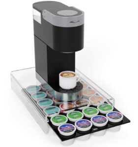 k cup holder - coffee pod holder storage drawer for coffee capsule, stand for coffee maker, coffee bar, kitchen organizer