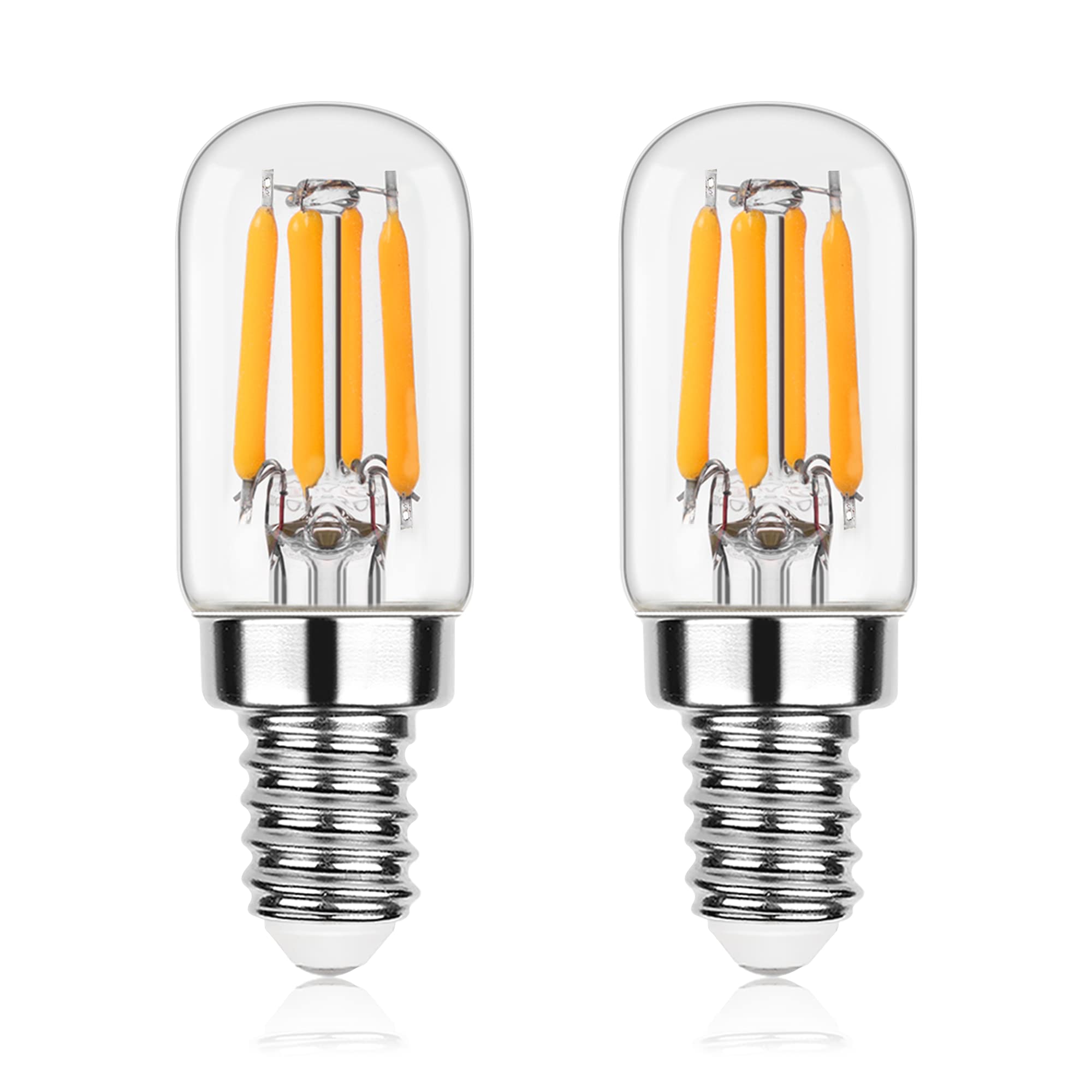 Sphoon Dimmable Salt Lamp Bulbs E12 LED Night Light Bulbs 40 Watt Equivalent 4W,Small Filament Bulb for Candelabra,Sewing Machine,Ceiling Fan,Refrigerator,2200K Warm White 350LM,2 Pack