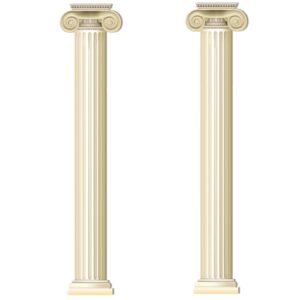 honoson 2 pcs greek party wall decorations jointed greek columns and pillars cut out ancient greek decor for birthday halloween medieval renaissance ancient greek party