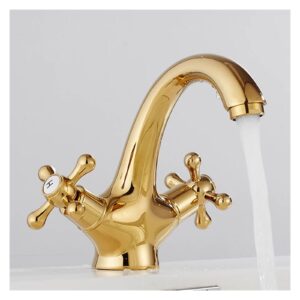 antique brass bidet shower tray faucet double cross handle hot and cold mixing faucet spout kitchen bathroom toilet faucet (color : 03)