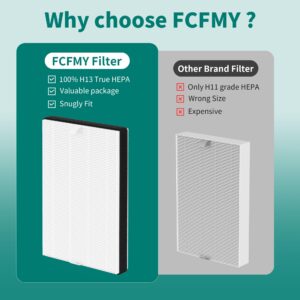 FCFMY 4 Packs F2 A2 True HEPA Replacement Filter Compatible with 3M Filtrete Room Air Cleaner Purifier Models FAP-C02-A2 FAP-C03-A2 FAP-T03-A2 FAP-C02WA-G2 FAP-C03BA-G2 FAP-T03BA-G2 FAP-SC02N