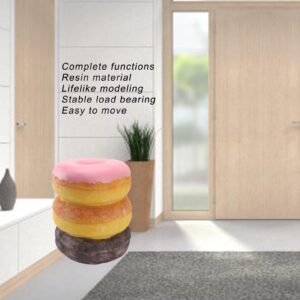 Simulated Food Stools, Fun Shoe Changing Stool, Decorative Space Saving Macaron Stool Food Shaped Furniture Donut Stool for Hallway Living Room Bedroom