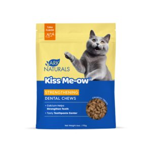 ark naturals, kiss me-ow strengthening tuna dental chews, 6 oz