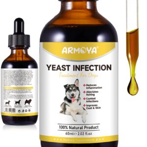 natural yeast infection treatment for dogs, dog ear infection treatment, dog allergy relief, helps to support itch relief, inflammation relief & more, ear infection treatment for dogs - 2 fl oz