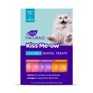 ark naturals, kiss me-ow lickable variety pack, 21 x 0.5 oz assorted tubes