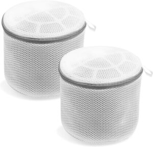 2pcs bra wash bag durable honeycomb mesh laundry bags for delicates 6 x 6.7 inches