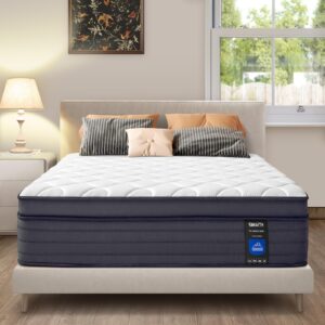 simarth queen mattresses - 12 inch hybrid queen size mattress in a box, gel memory foam queen matress with motion isolation and pressure relief, strong edge support and pocket springs, medium firm