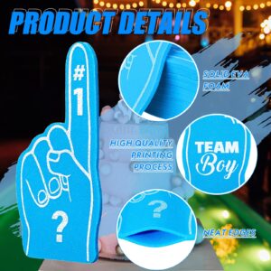 Motionchic 24 Pack Baby Gender Reveal Decorations Team Boy or Girl Mini Foam Fingers Gender Reveal Games Ideas Cupcake Toppers for Baby Shower Gender Reveal Party Favors Supplies