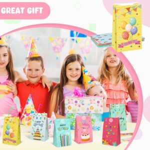 VGOODALL 24PCS Happy Birthday Party Favor Bags, Birthday Theme Goodie Bags Gift Bags Treat Bags for Kids Birthday Party