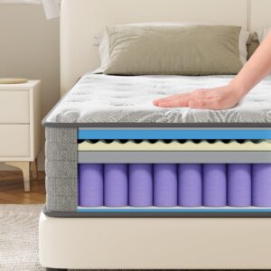 Twin XL Mattress, 12 Inch Memory Foam Hybrid Mattress Twin XL Size in a Box with Motion Isolation, Strong Edge Support, Pressure Relief, Medium Firm, CertiPUR-US (12 INCH, Twin XL)