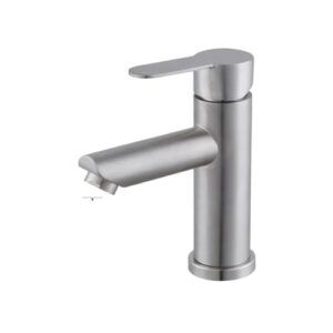 1 pcs kitchen faucet stainless steel hot and cold faucet wash basin basin faucet bathroom bathtub accessories set sink bathtub faucet (color : silver)