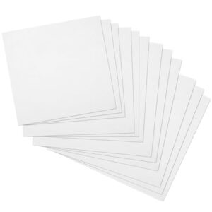 12 Pcs White Embroidery Fabric Squares Pre-Cut Embroidery Cloth Fabric Natural Cotton Fabric for Embroidery 4 Sizes Cross Stitch Fabric Classic Aida Cloth for Craft Garment Embroidery(5.9 to 11.8inch)