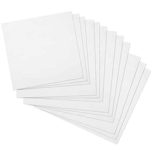 12 Pcs White Embroidery Fabric Squares Pre-Cut Embroidery Cloth Fabric Natural Cotton Fabric for Embroidery 4 Sizes Cross Stitch Fabric Classic Aida Cloth for Craft Garment Embroidery(5.9 to 11.8inch)