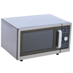 a-to-z supply commercial microwave with dial control, 1 cubic feet interior, stainless steel, 1000 watts, ul and nsf approved