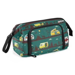 glaphy travel trailers camping car pencil case large capacity pencil pouch bag pen carrying case storage stationery bag