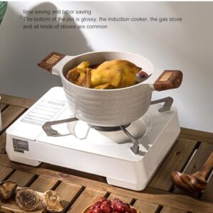 Stock Pot Rapid Heating Prevent Home Aluminum Alloy From Sticking Prevent Sticking Transparent Lid (Soup Pot 20cm/7.9in and Steam Basket)