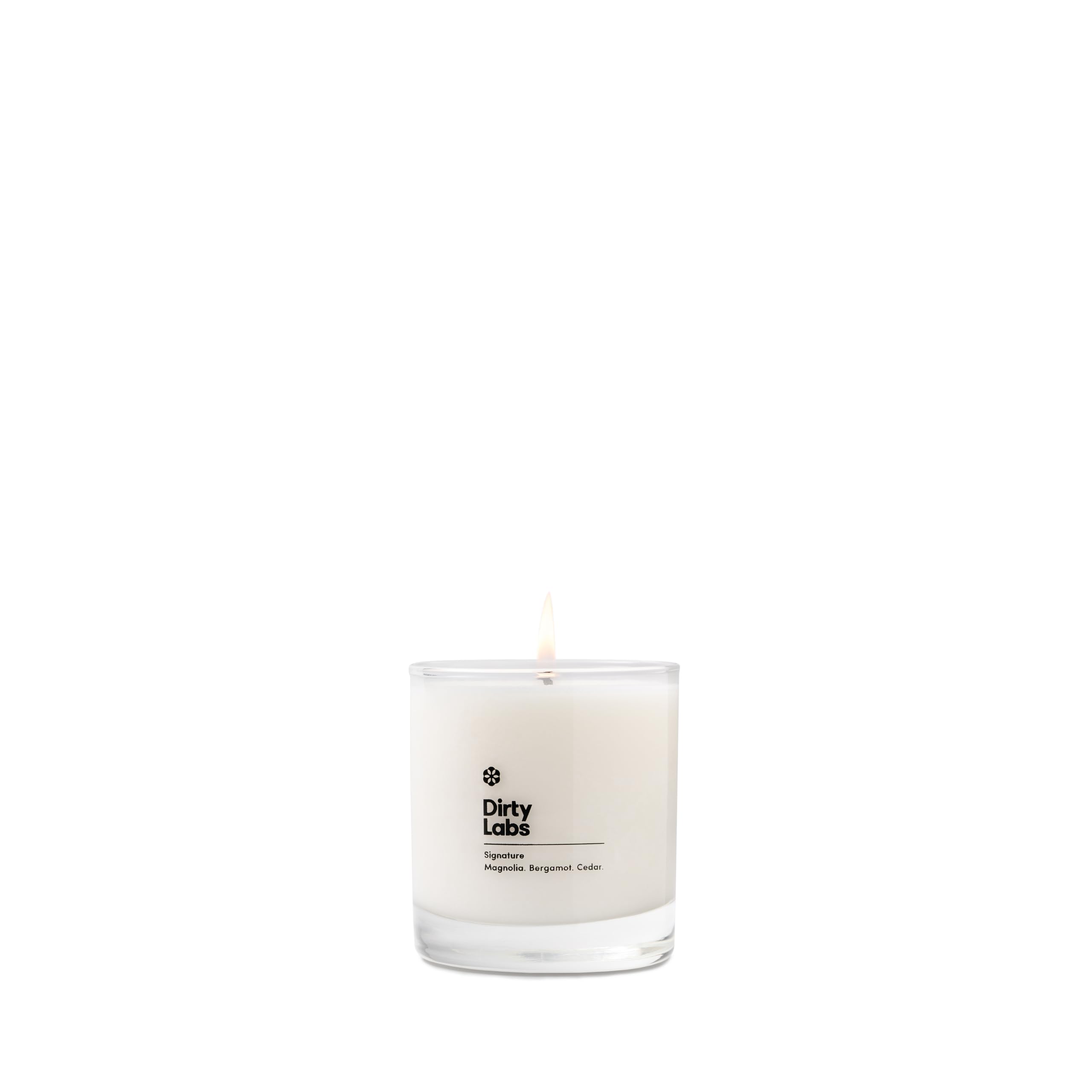 Dirty Labs | Signature Scent | Eco-Friendly Soy Wax Candle | Magnolia. Bergamot. Cedar. | Luxe Home Candle | Vegan, Non-Toxic, Made in USA