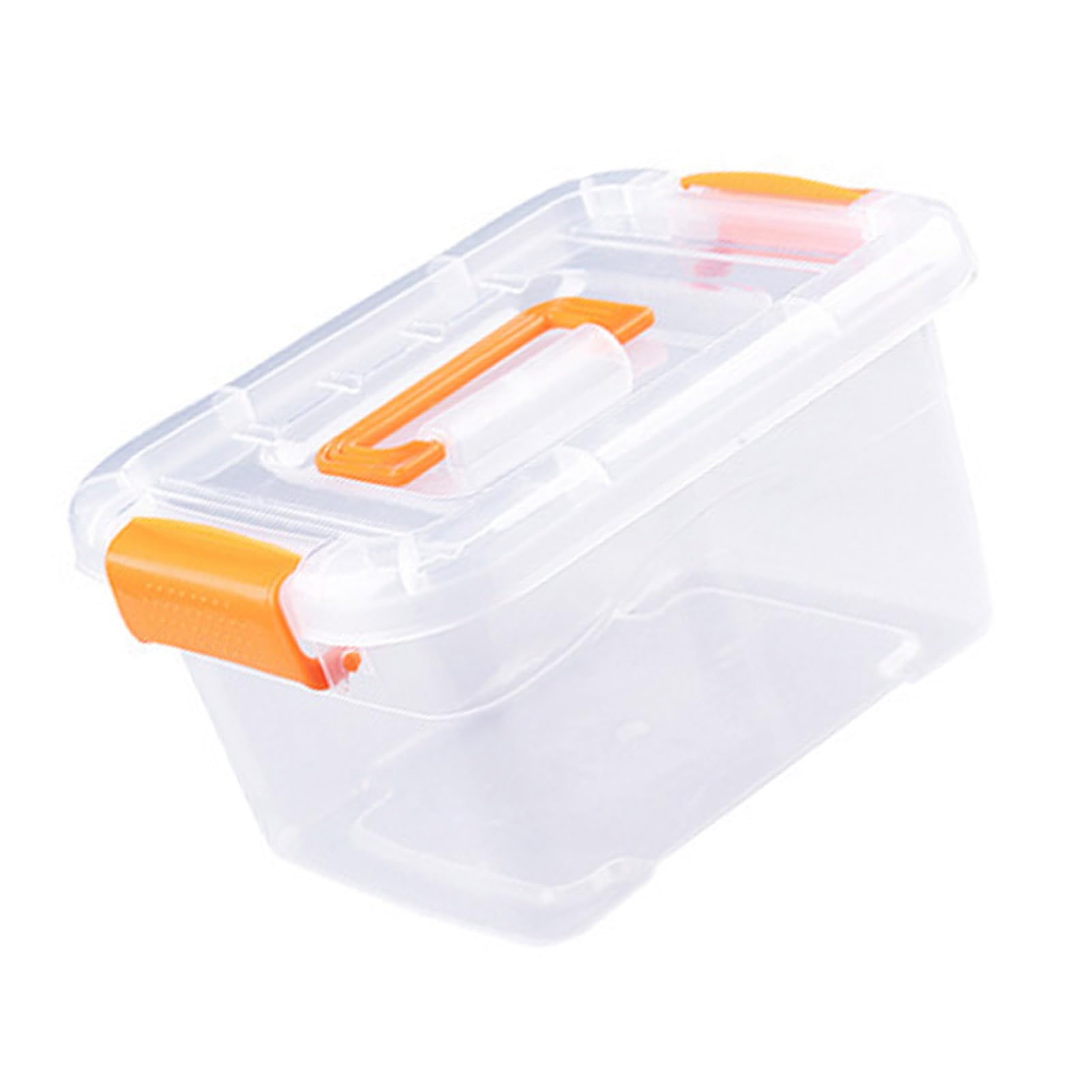 ZIZEV Plastic Storage Container Bin, Transparent Storage Box Stackable Large Capacity for Toys (Small 25cm / 9.8in)