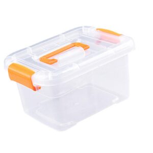 ZIZEV Plastic Storage Container Bin, Transparent Storage Box Stackable Large Capacity for Toys (Small 25cm / 9.8in)