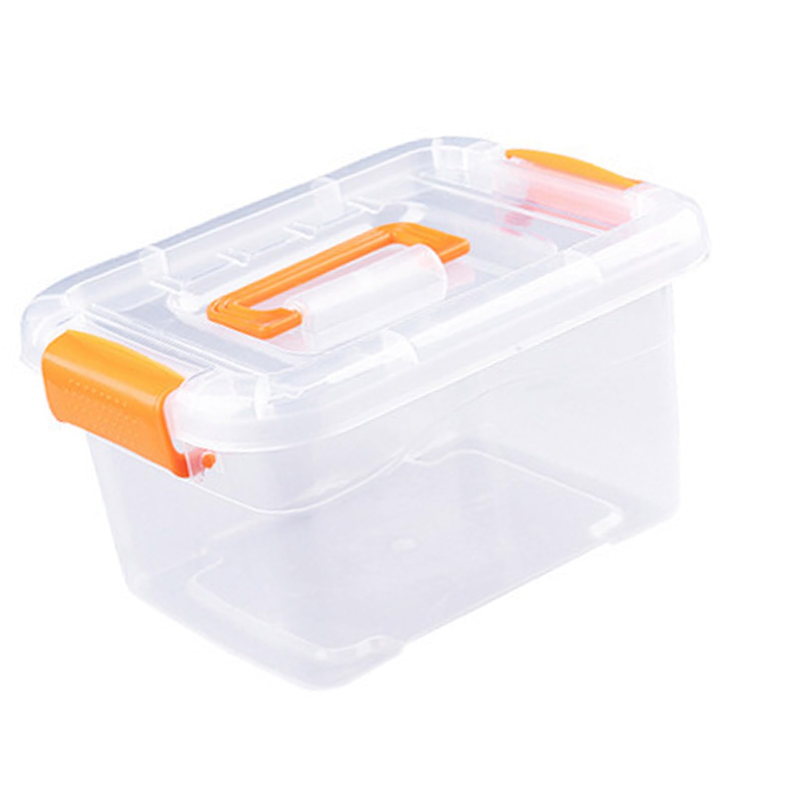 ZIZEV Plastic Storage Container Bin, Transparent Storage Box Stackable Large Capacity for Toys (Small 25cm / 9.8in)