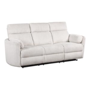 parker living radius modern fabric power reclining sofa in ivory