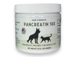 pancreatin 10x - pancreatic enzymes for dogs and cats (made in usa) high strength | low odor |10oz (285g)