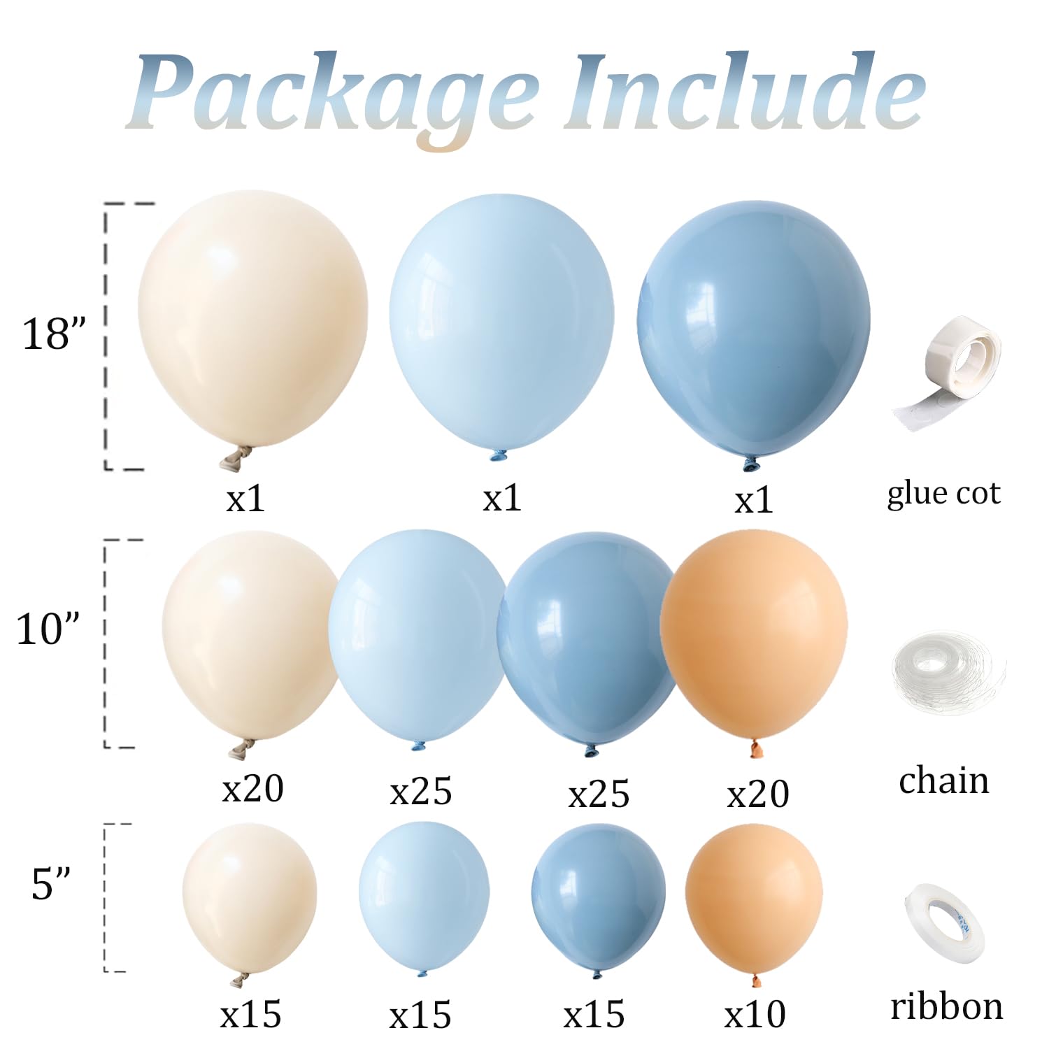 Dusty Blue Balloon Garland Kit 151Pcs Macaron Blue Dusty Blue Sand White Nude Balloons for Baby Boy Party Bear Theme Birthday Baby Shower Gender Reveal Bridal Wedding Party Decorations