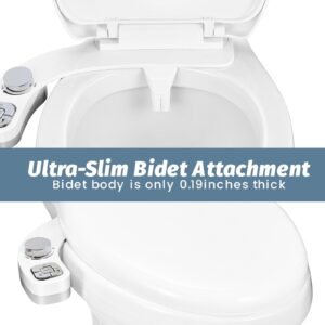 Generic Ultra-Thin 3-Function Bidet Toilet Seat Attachment White