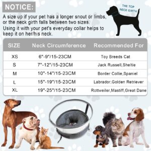 Dog Cone Collar, Inflatable Dog Cone After Surgery for Small Medium Large Dogs, Soft Dog Cone of Alternative with Enhanced Anti-Licking Guard Shield for Pets (Grey, M (Neck: 9"-12"))