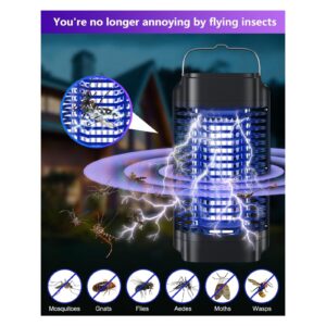 Bug Zapper for Outdoor and Indoor, Electric Mosquito Zapper Mosquito Trap Waterproof Fly Traps Mosquito Killer for Home, Backyard, Garden, Patio, Camping