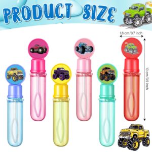 Arrowbash 24 Pcs Monster Truck Party Favors Bulk Mini Bubble Wands for Kids Toddlers Birthday Party Gifts Outdoors Activity Prizes Supplies