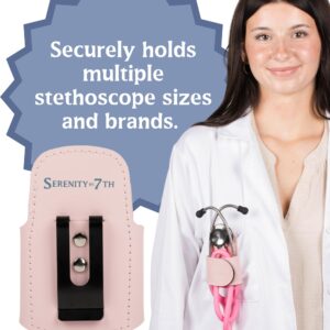 Stethoscope Holder with Cute Pink & Hygienic Design | Stethoscope Holder Hip Clip in Gift Box | Stethoscope Accessories | Stethoscope Clip w Durable Adhesive | Stethoscope Holster | Nurse Accessories