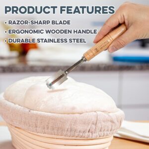 Cultures For Health Premium Bread Lame - Artisan Sourdough Scoring Tool with Precision Blade, Comfortable Handle, Durable Design for Professional Bakers & Home Kitchen, Perfect for Baking