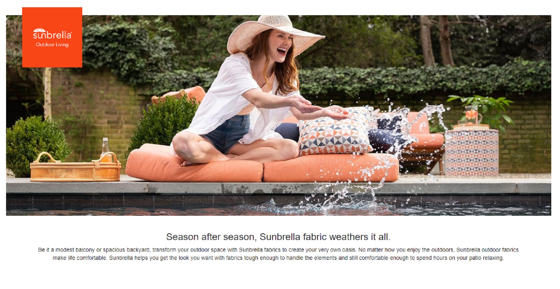 Naturesroom Sunbrella Outdoor Pillows for Patio Furniture - 18" W x 18" L x 6" Thick, Waterproof Throw Pillow with Comfort, Style & Durability Designed for Outdoor Living - Made in The USA