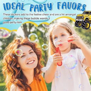 Arrowbash 24 Pcs Monster Truck Party Favors Bulk Mini Bubble Wands for Kids Toddlers Birthday Party Gifts Outdoors Activity Prizes Supplies