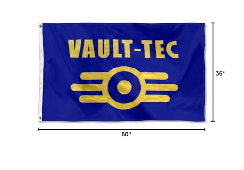 Cayyon Vault-Tec Flag Banner Outdoor Indoor Decoration Flag 3x5Feet Double Stitched Polyester with Brass Grommets