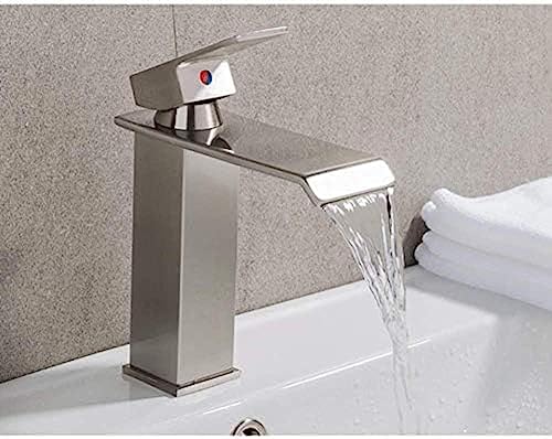 ItoNc Kitchen Taps Kitchen Tap Kitchen Tap Newly Basin Faucet Bathroom Waterfall Faucet Mixer Single Handle Brass Faucet Hot and Cold Bath Mixers Square Taps,Kitchen faucets