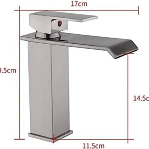 ItoNc Kitchen Taps Kitchen Tap Kitchen Tap Newly Basin Faucet Bathroom Waterfall Faucet Mixer Single Handle Brass Faucet Hot and Cold Bath Mixers Square Taps,Kitchen faucets