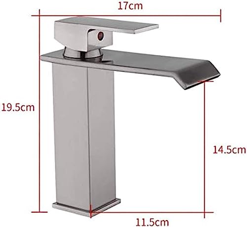 ItoNc Kitchen Taps Kitchen Tap Kitchen Tap Newly Basin Faucet Bathroom Waterfall Faucet Mixer Single Handle Brass Faucet Hot and Cold Bath Mixers Square Taps,Kitchen faucets