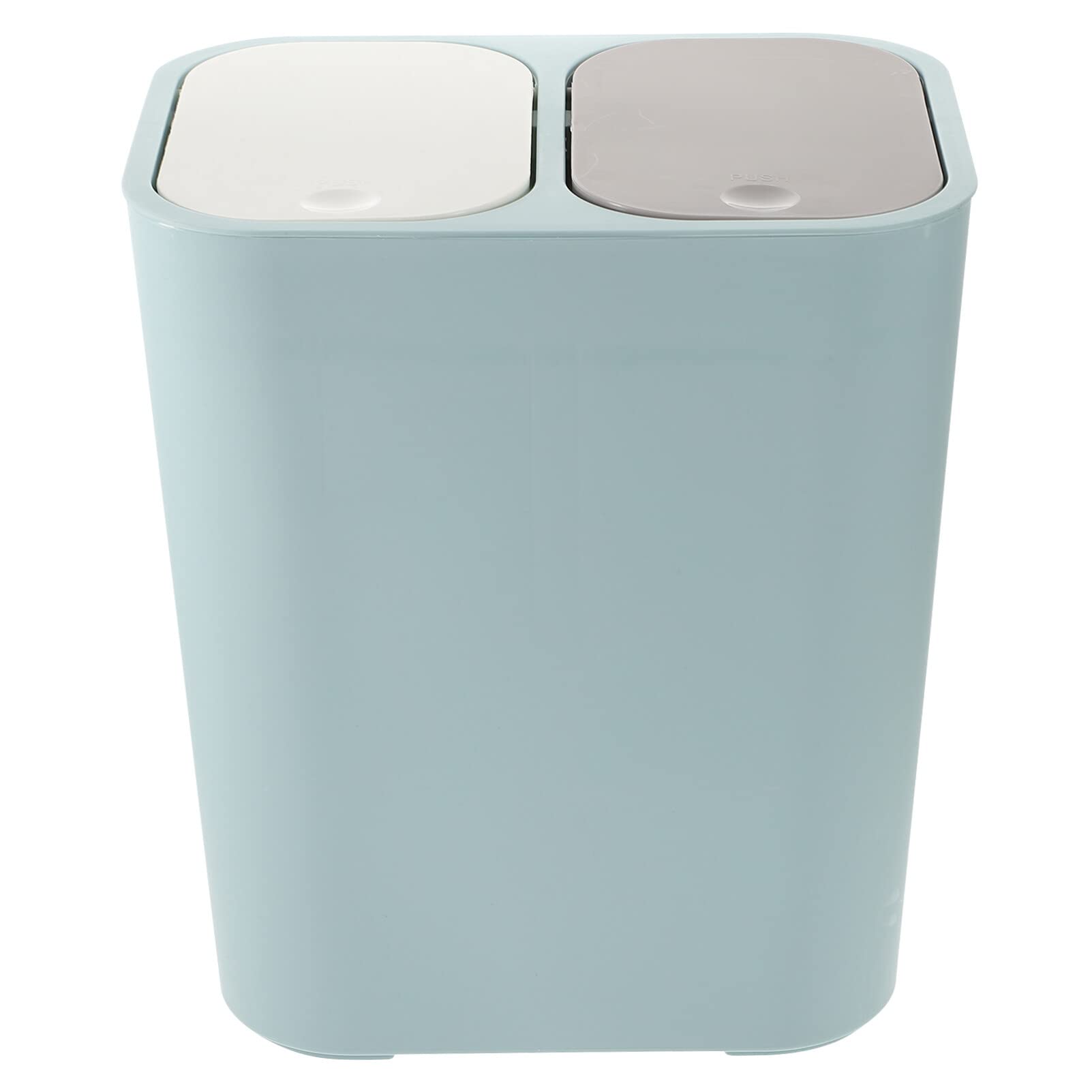 BESPORTBLE Classified Trash Can Dual Compartment Wet Dry Classified Rubbish Bin Waste Can Dustbin Trash Bin Recycle Garbage Container for Home Toilet, Blue