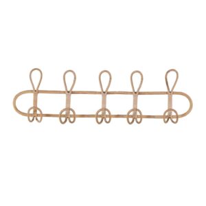 generic wall mounted coat rack clothes hooks simple ornament supplies porch hanging rattan clothes hanger, 5 hooks, optional