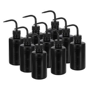 patikil 250ml wash bottle, 9pcs plastic squeeze bottle narrow mouth bottle watering tools foam bottle for green soap cleaning washing irrigation, black