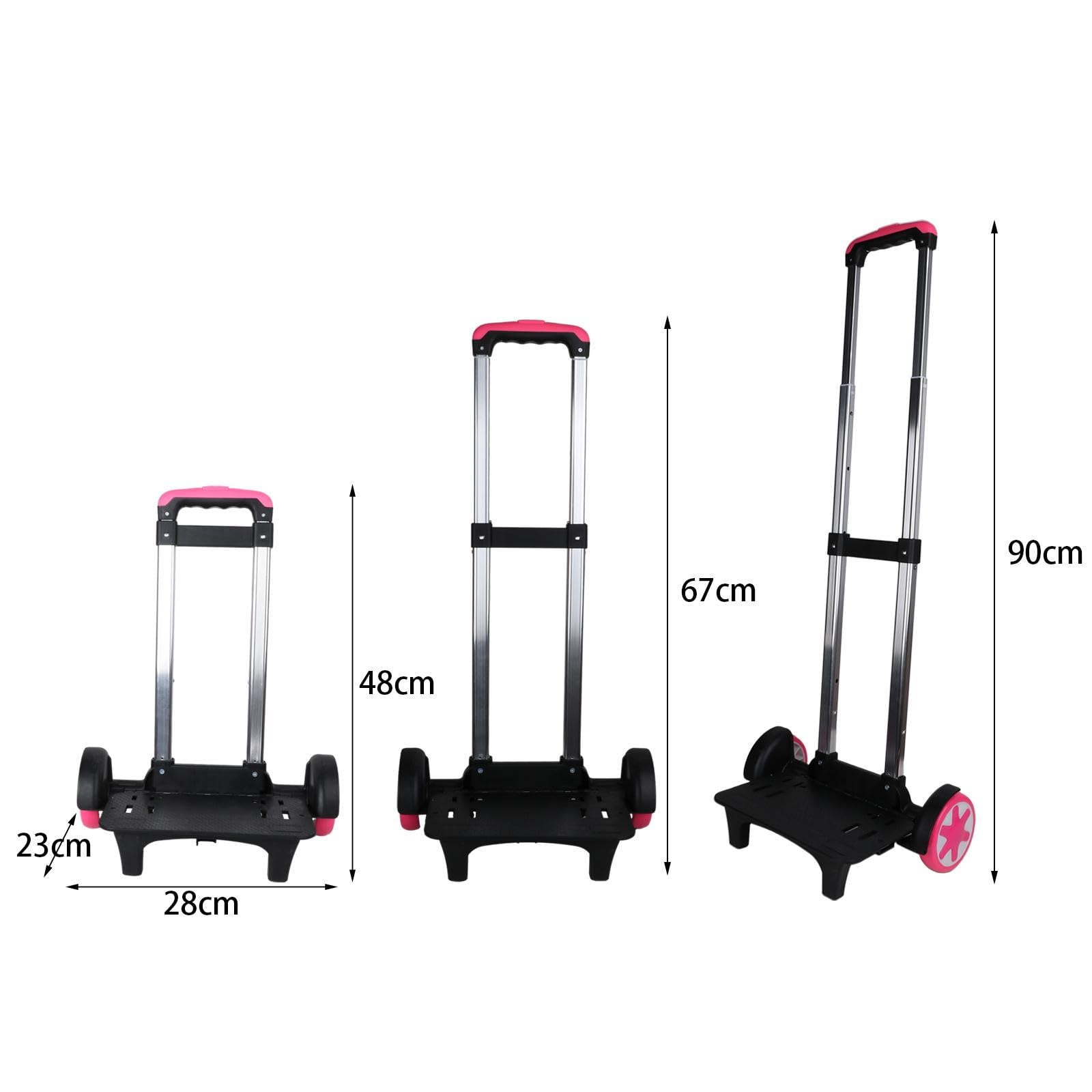 Generic Backpack Trolley Trolley Cart Wheeled Cart Luggage Cart with Wheels for Backpack, Women, as described