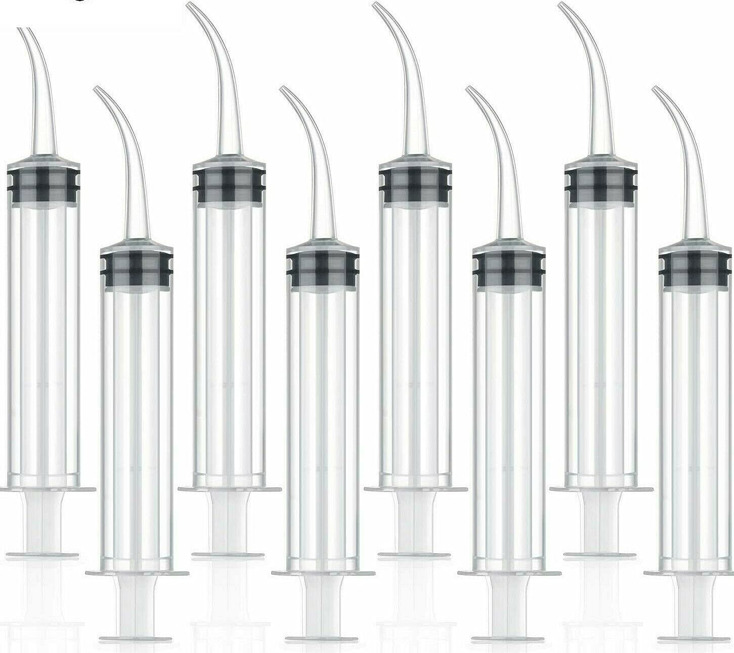 ERAFINE 412 Disposable Utility Syringe, Dental Oral Irrigation Craft Pet Feeding 12cc Curved Tip 12cc 50pcs/Bag