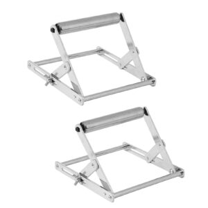 live clouds 2pcs adjustable cutting machine support frame, metal cutting machine work support stand, adjustable height table saw stand material support frame, cutting machine attachment (small)