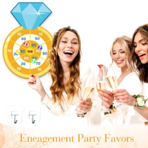 Fanfanwin Bridal Shower Games Ring Shape Dart Board with 24 Sticky Balls Bridal Shower Favors Wedding Party Supply Engagement Bachelorette Party Gifts