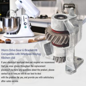 WP240309-2 240309-2 Worm Drive Gear & Bracket Kit Compatible with KitchenAid EA734273 PS734273 AH734273 4162100 4162101 4169907 4169941 4170007 4176130 949544