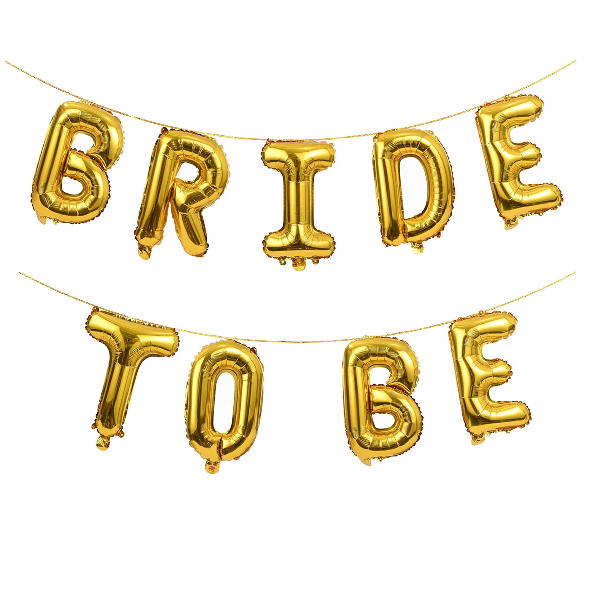 SHUNTAI Bride To Be Balloons Gold Bachelorette Party Decorations Engagement Ring Balloon 16 Inch Gold Letters Bride To Be Decor Banner for Wedding Rehearsal Bridal Shower Party Decoration Supplies