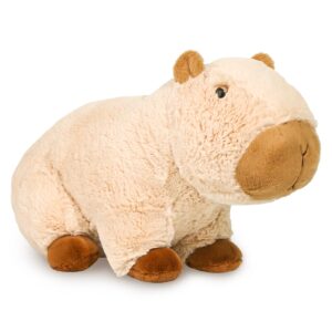 riuhot cute capybara plush pillows kawaii soft capybara stuffed animals capybara plushie birthday christmas valentine's day gift for kids(9in)