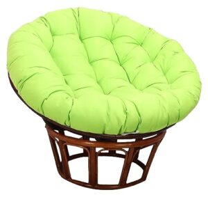 snime cushion round saucer chair cushion, outdoor waterproof egg chair cushion, hanging rattan swivel chair cushion (color : light green, size : 120x120cm)